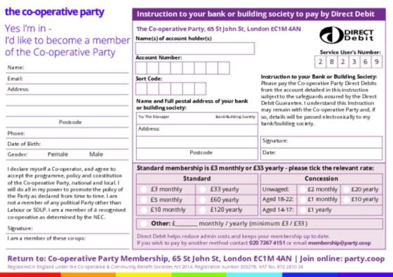 Co-operative Party membership form 2015 A5 – Co-operative Party